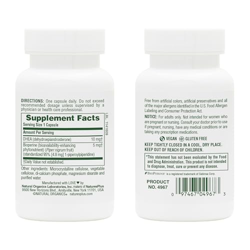healthy aging DHEA vitamin capsules