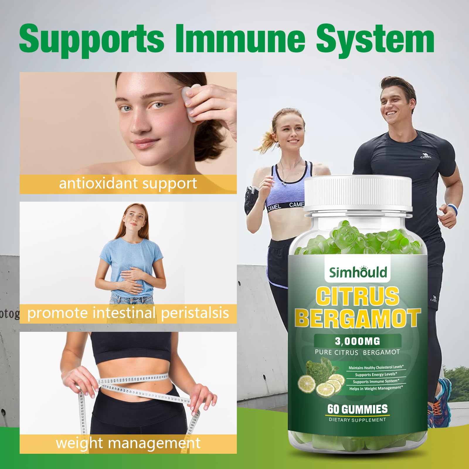 Healthy aging gummies with Citrus Bergamot