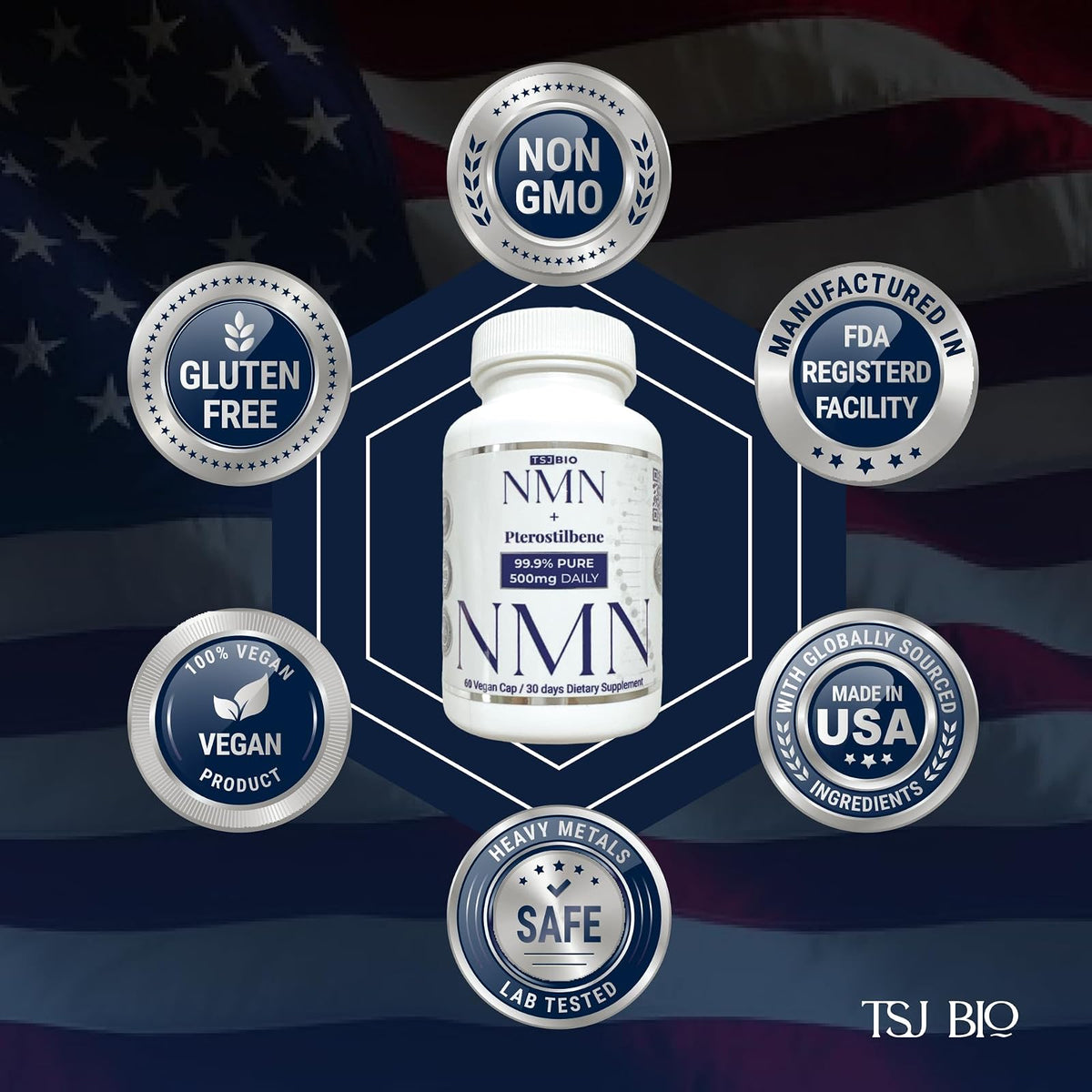 healthy aging NMN Pterostilbene