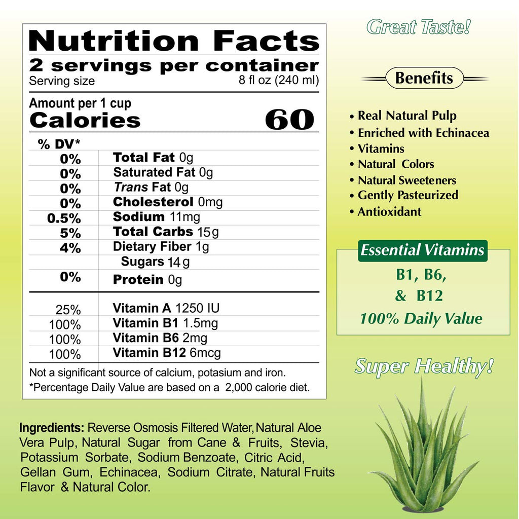 Healthy aloe vera beverage for all ages