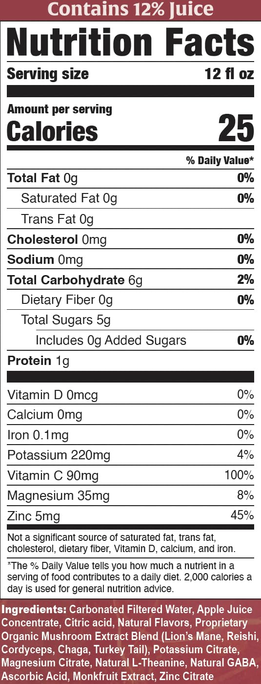 Healthy alternative to sugary drinks with mushrooms