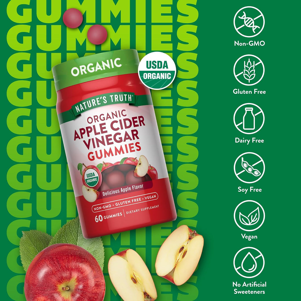 healthy apple cider vinegar gummy supplement