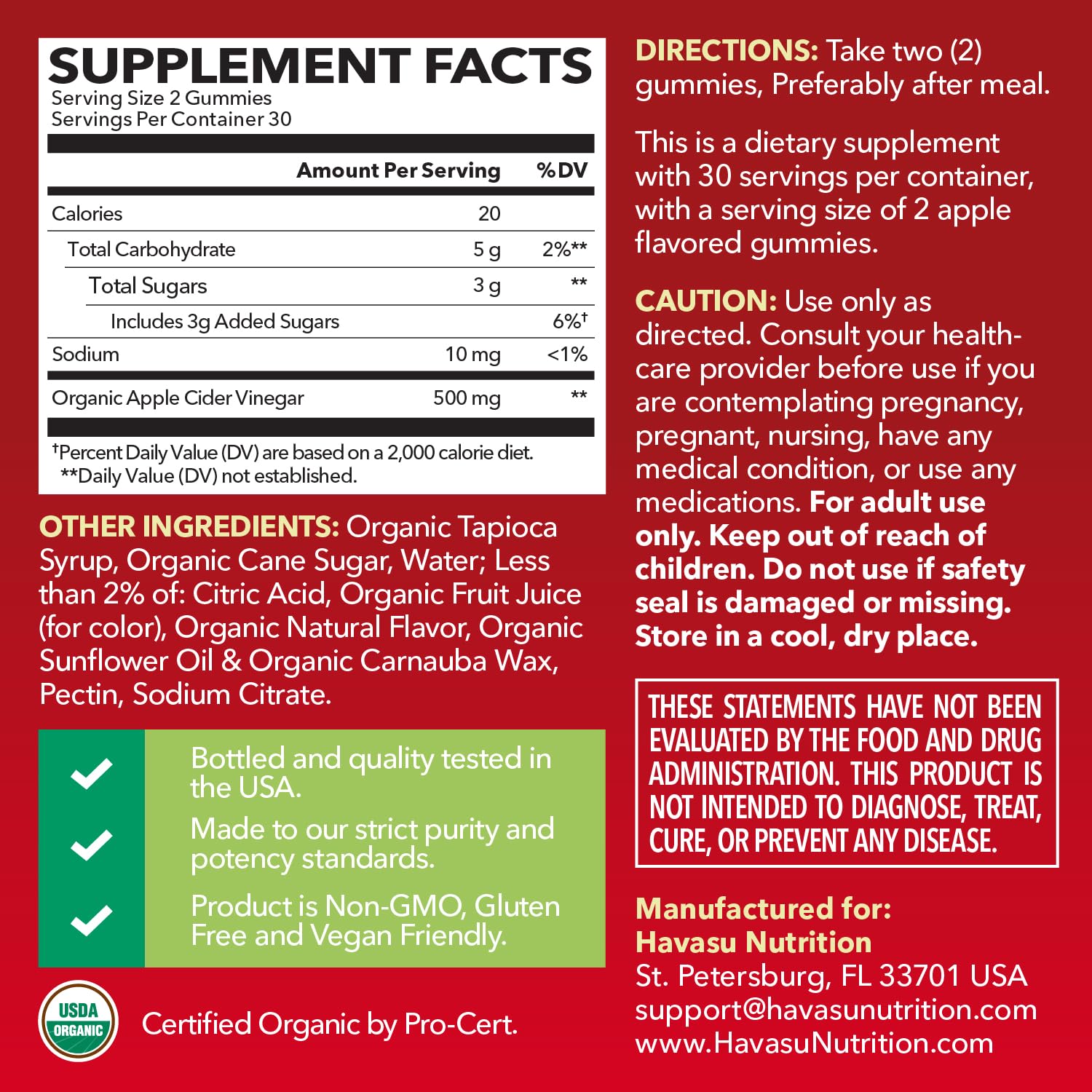 healthy apple cider vinegar gummy supplements