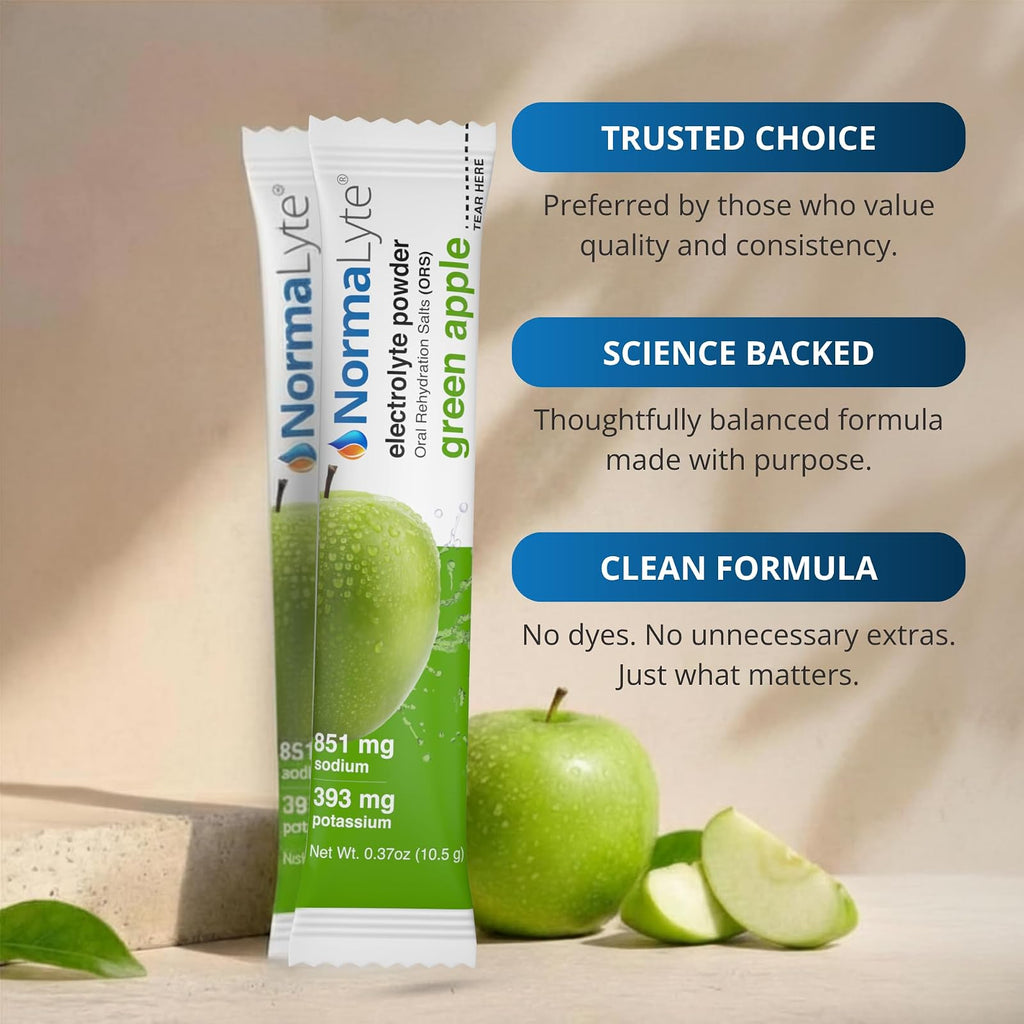 Healthy apple electrolyte powder mix
