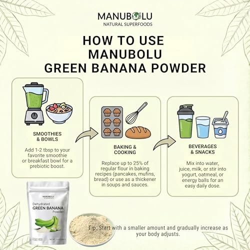 healthy baking ingredient green banana powder