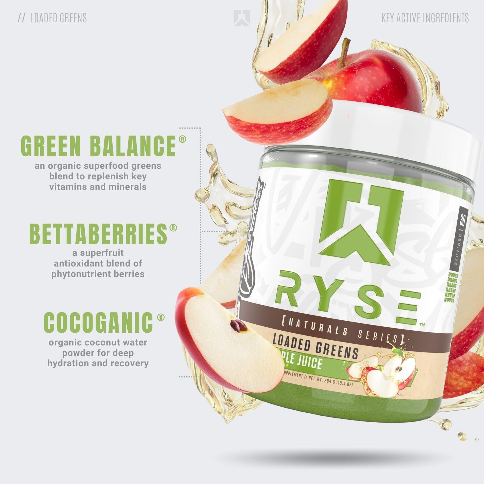 healthy balance with Ryse Loaded Greens