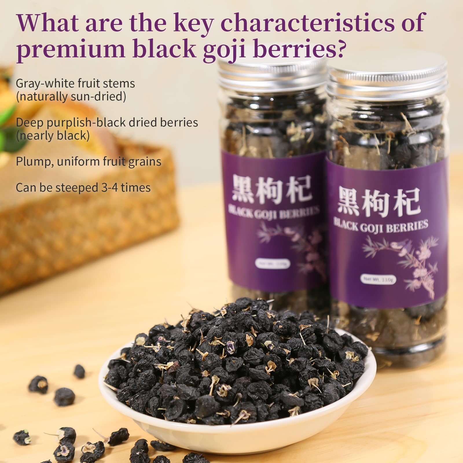healthy black goji berry tea blend