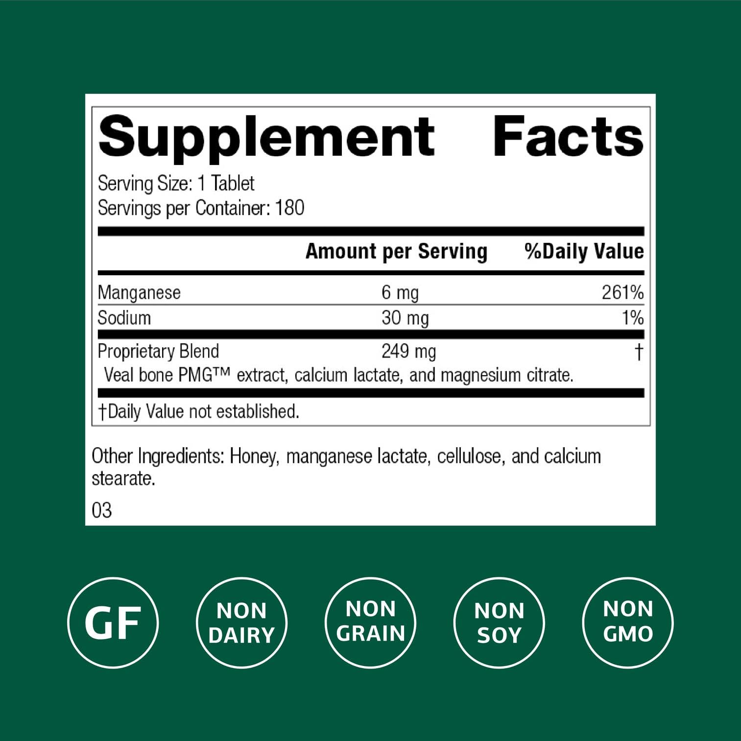 healthy bones with manganese formula