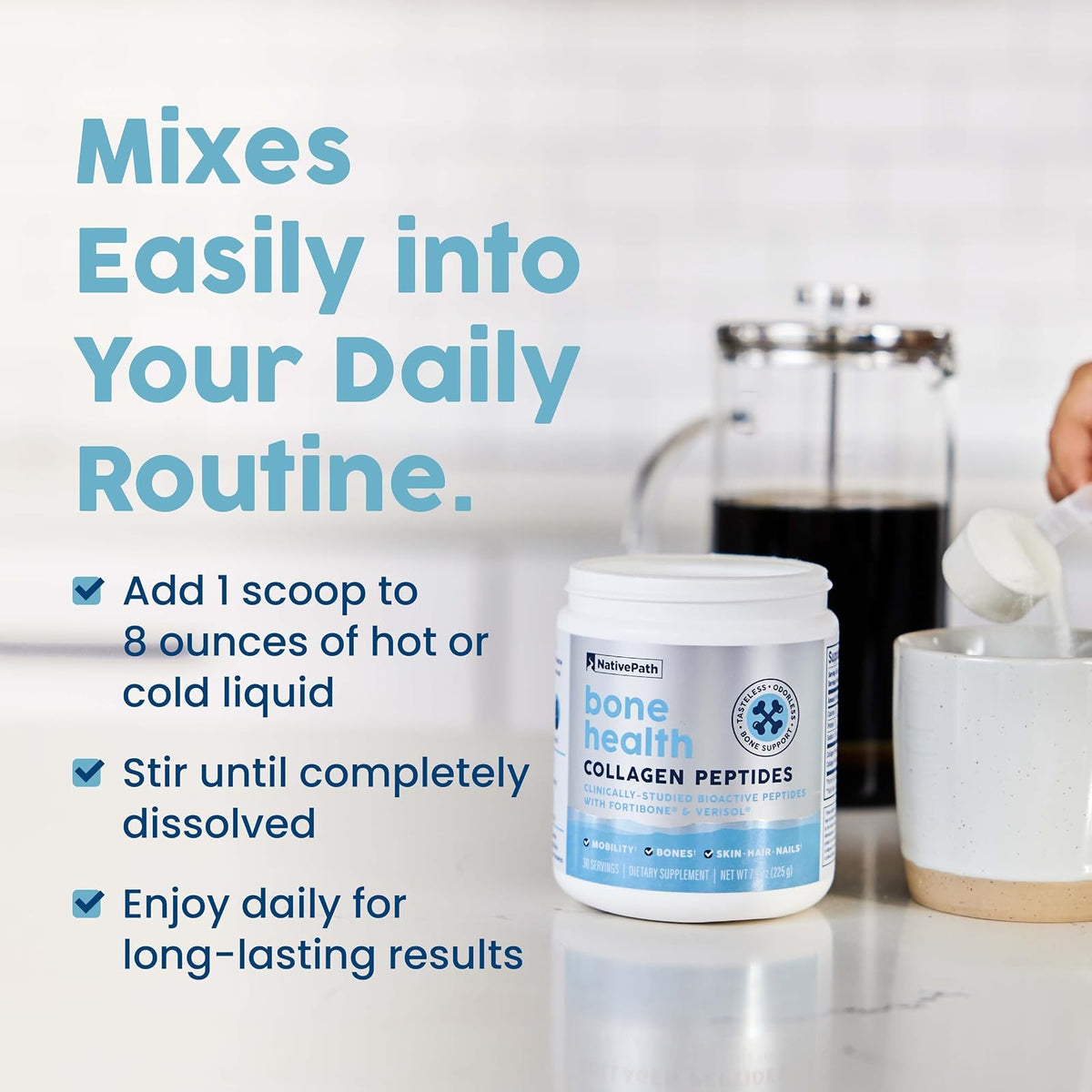 Healthy bones with NativePath collagen