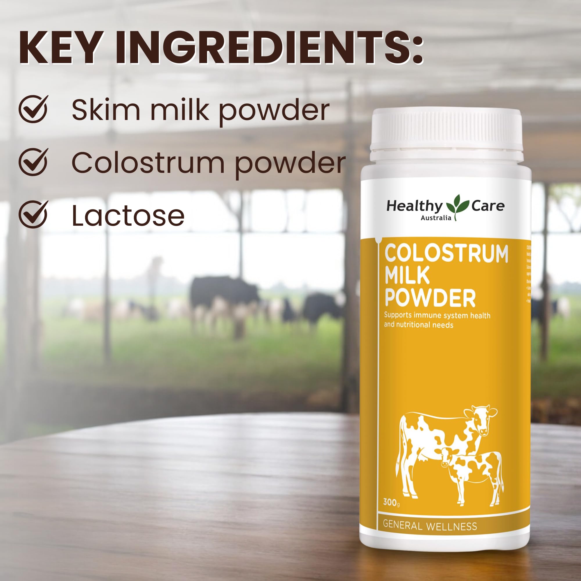 Healthy Care Colostrum 300g for energy