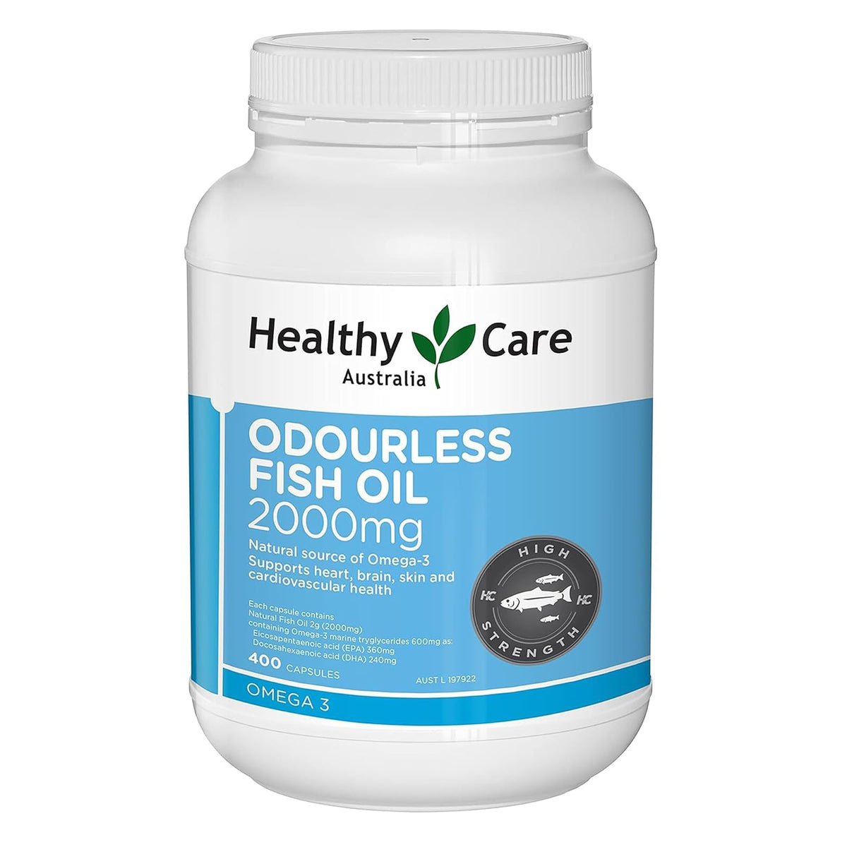 Healthy Care fish oil 2000 mg capsules
