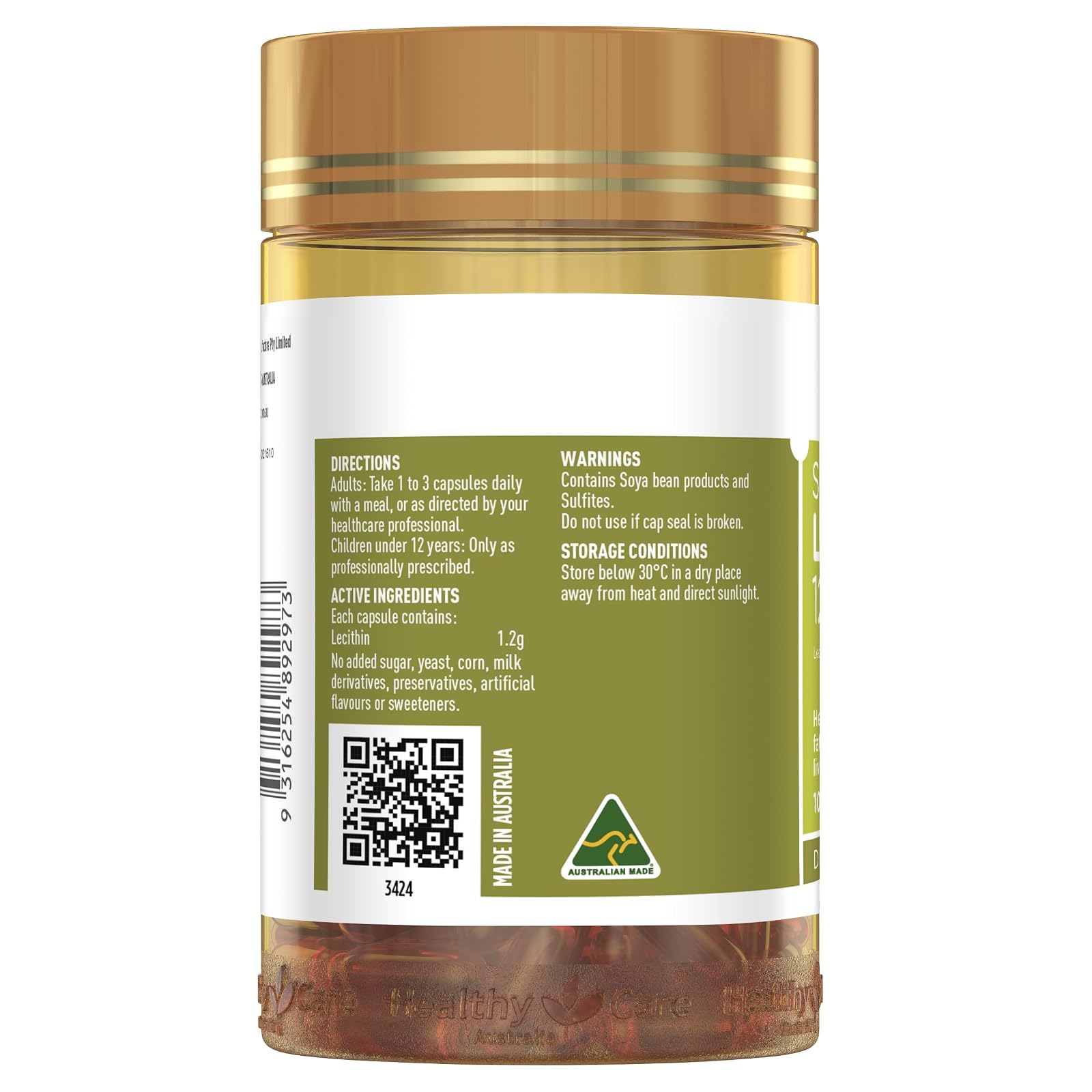 Healthy Care lecithin supports brain function