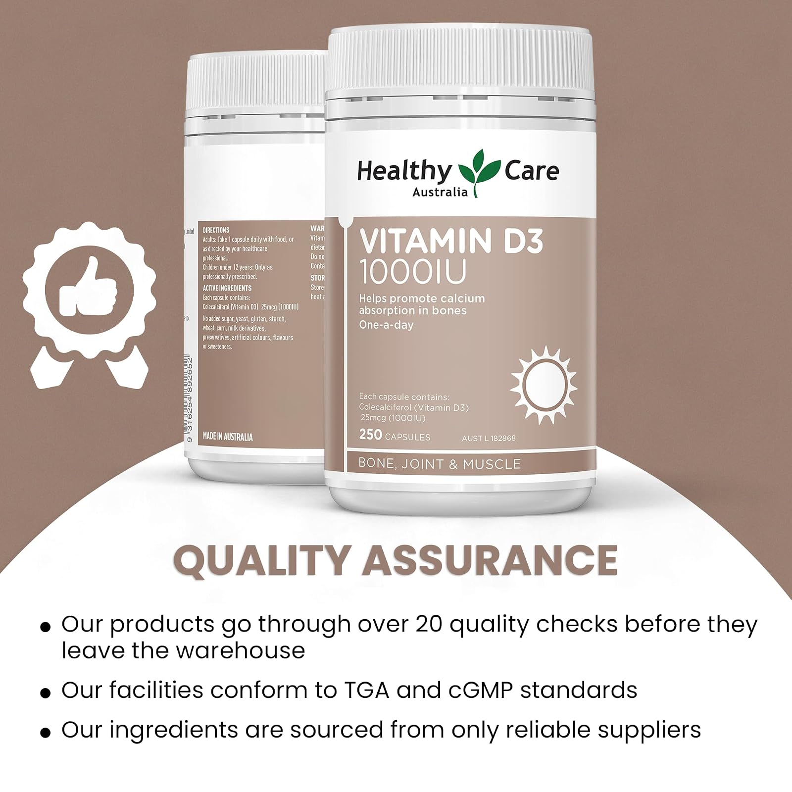 Healthy Care Vitamin D3 for bone health