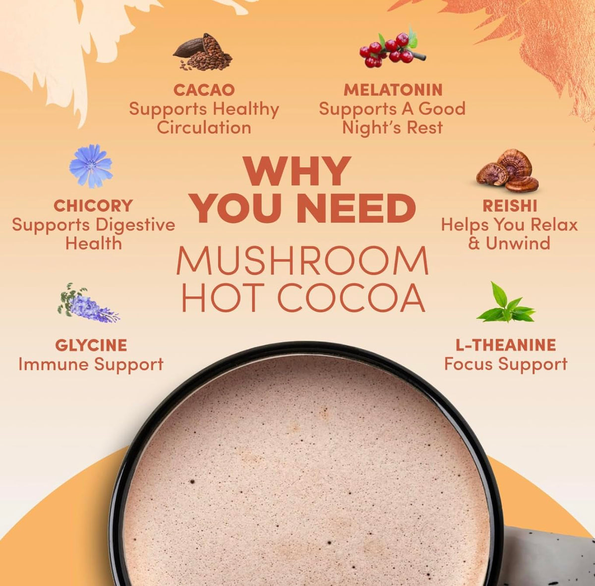 healthy coffee alternative with mushrooms