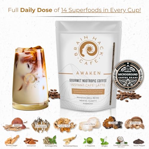 healthy coffee alternative with mushrooms