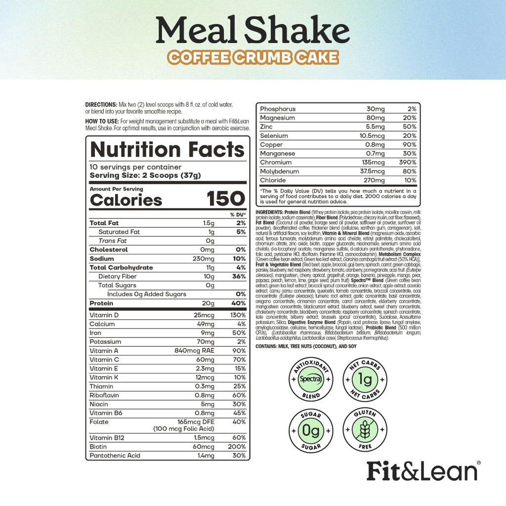 healthy coffee meal shake