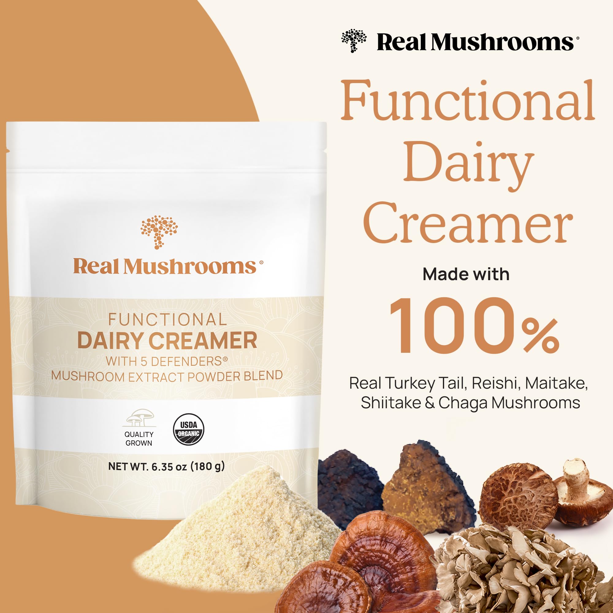 healthy dairy alternative with mushrooms