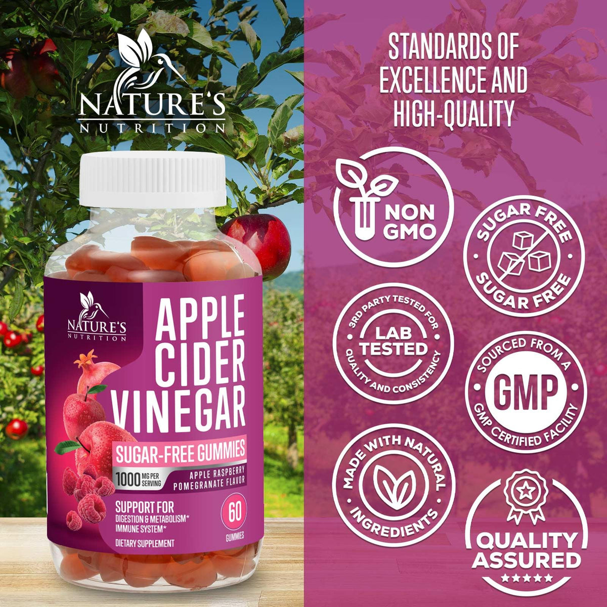 Healthy digestion with apple cider gummies