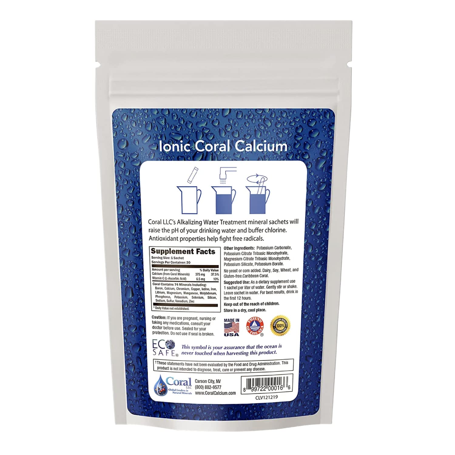 healthy drinking water with minerals