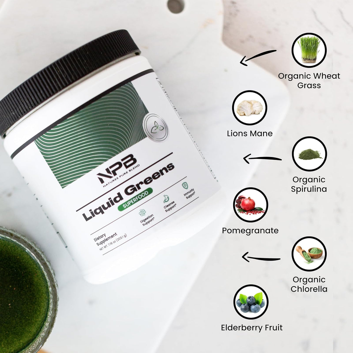 healthy energy boost greens powder