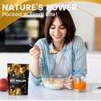 healthy energy boost with bee pollen granules