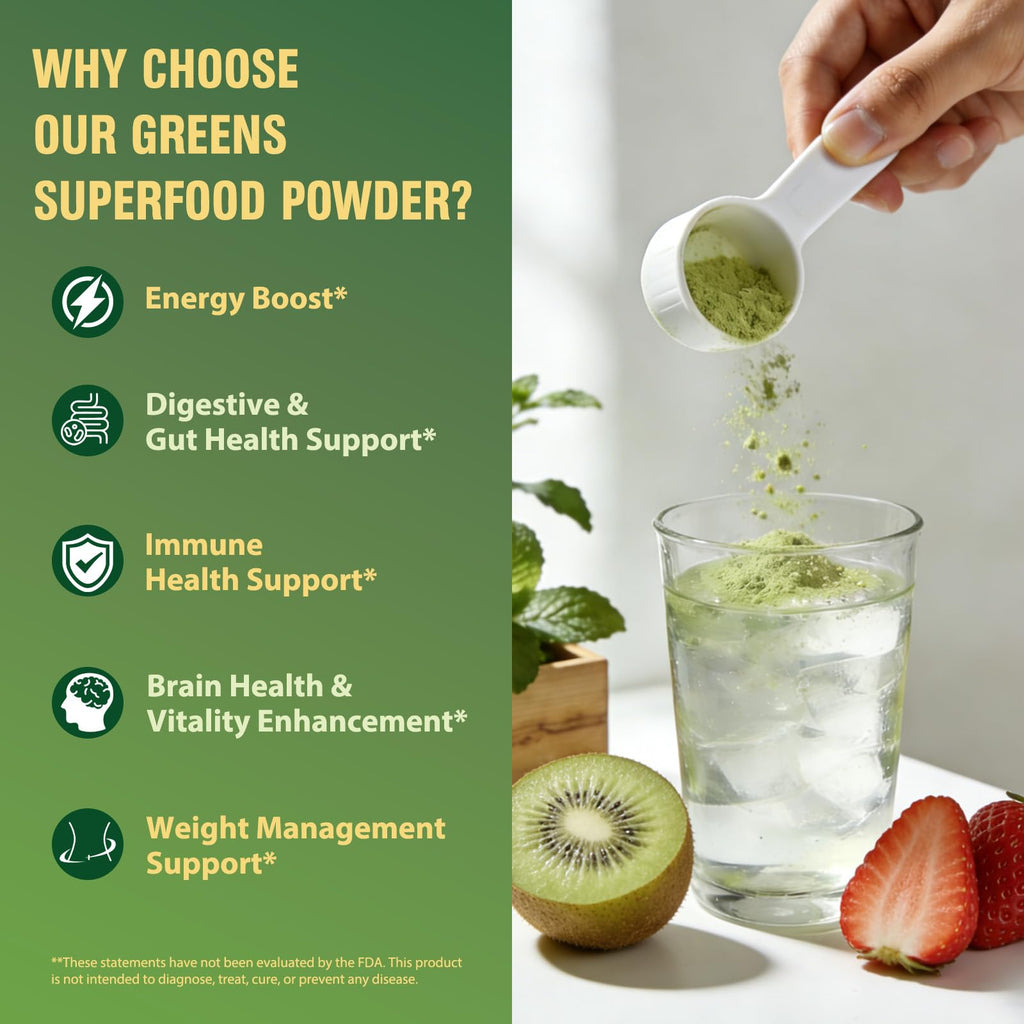 healthy energy boost with greens