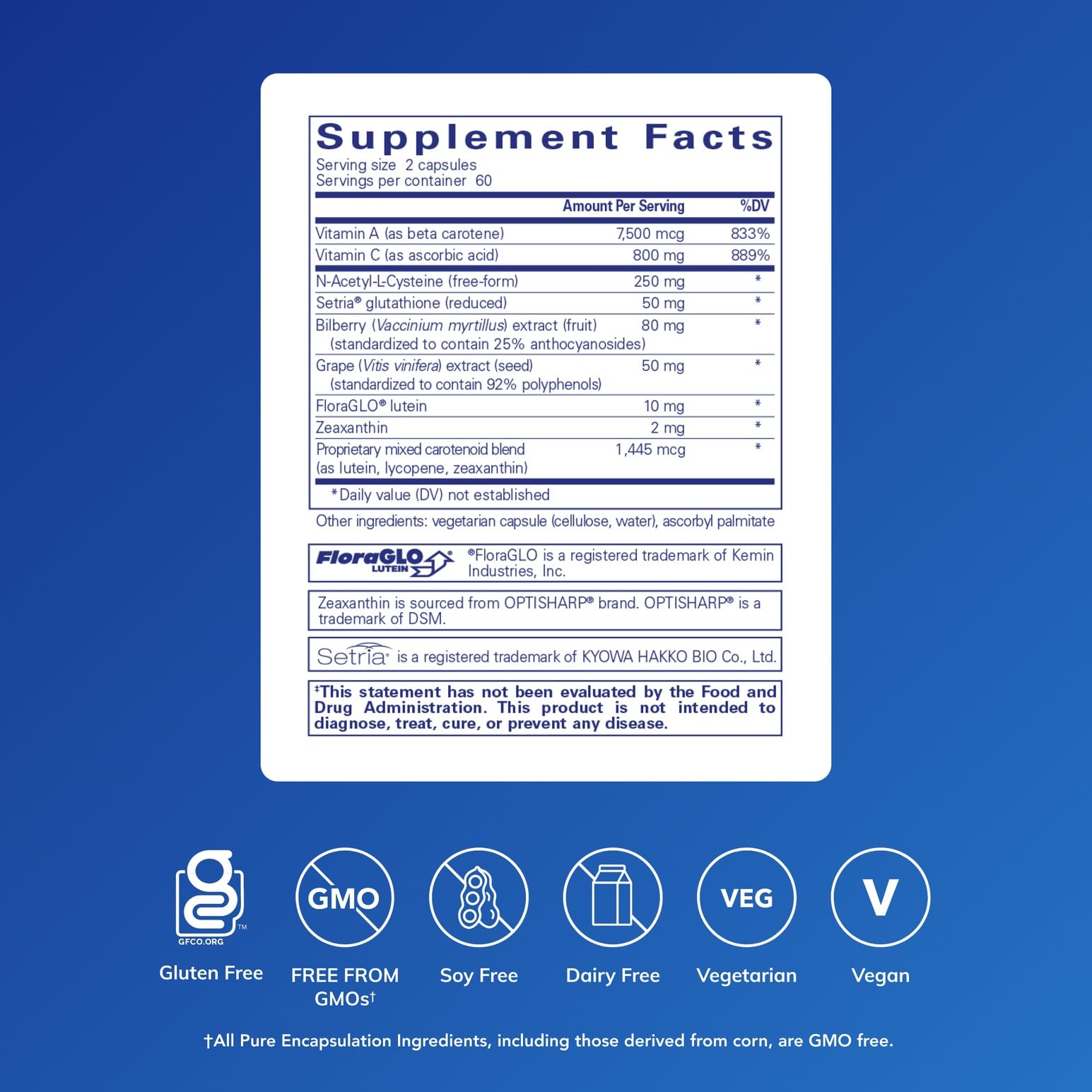 healthy eyes with blended vitamin supplements