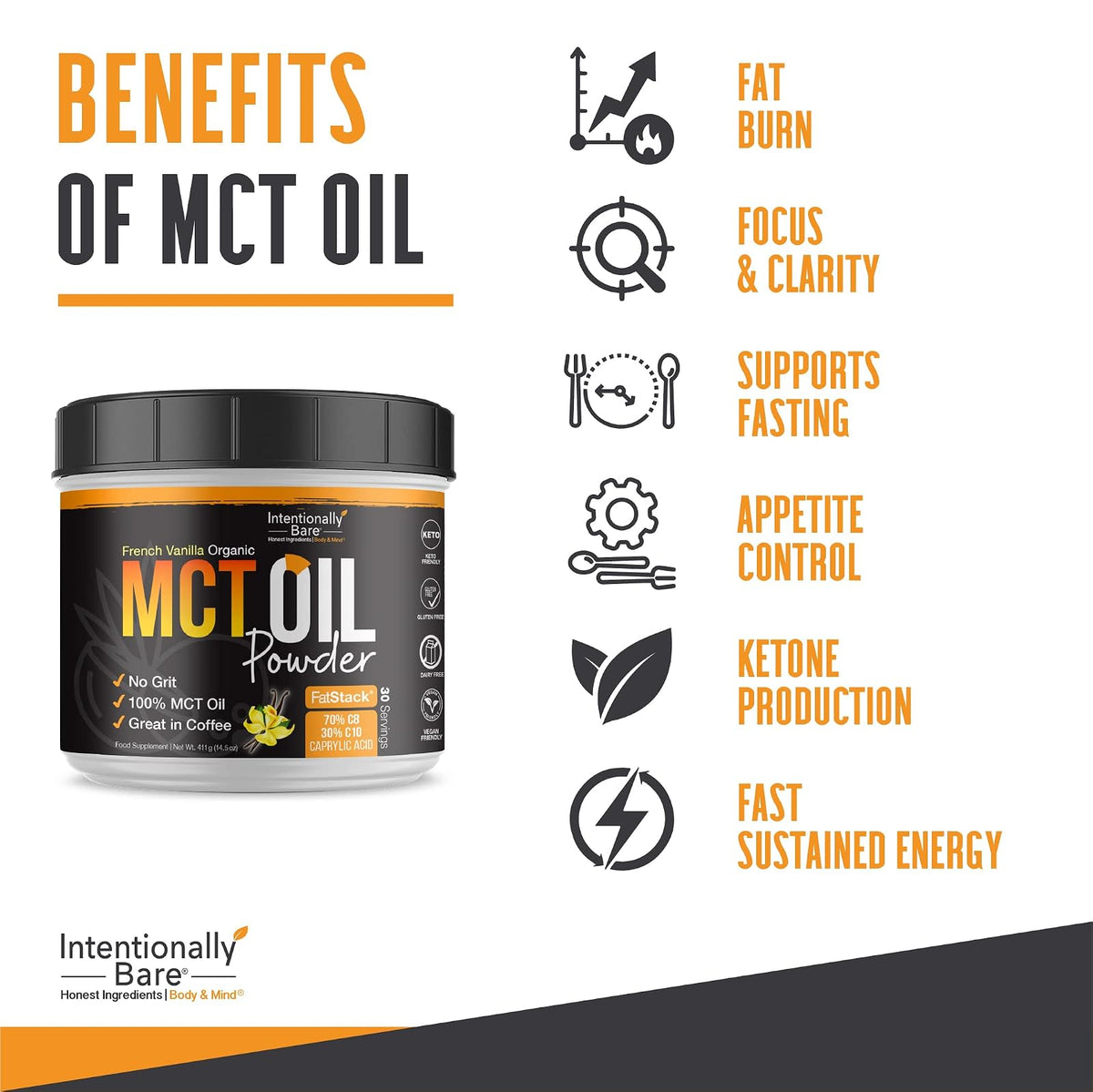 Healthy fats MCT oil powder