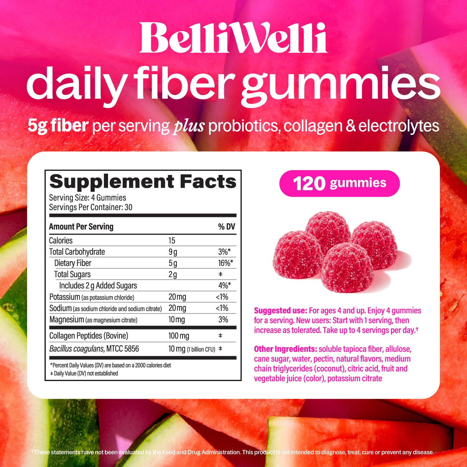 Healthy fiber gummies for gut health