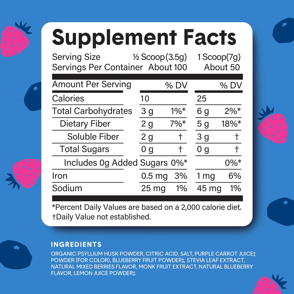 healthy fiber supplement with berries