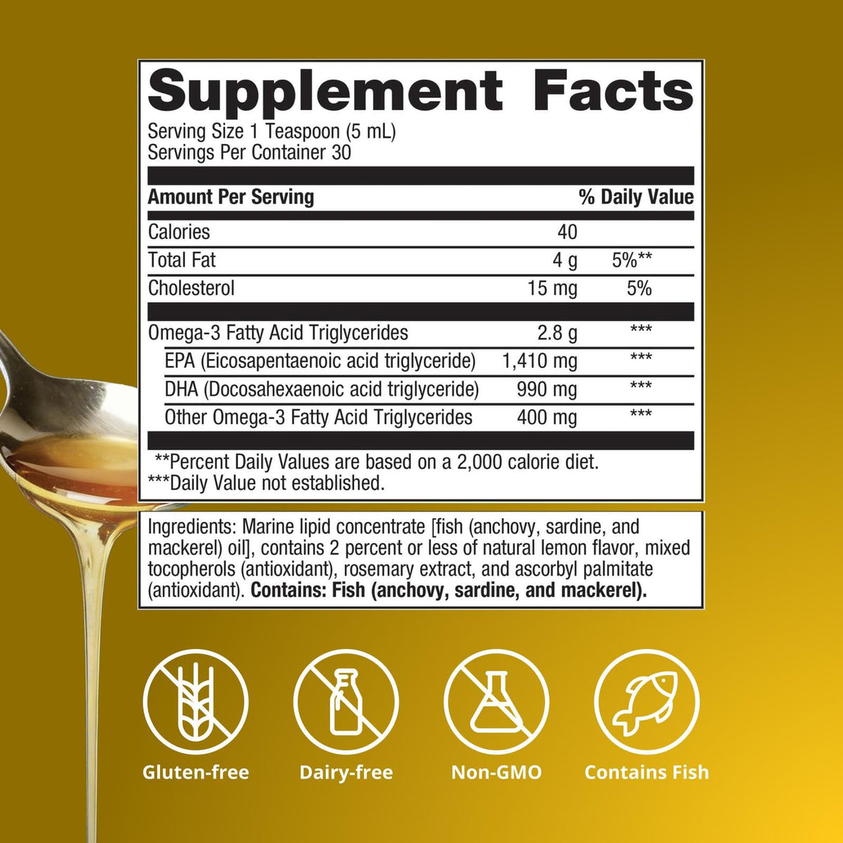 Healthy fish oil for daily use