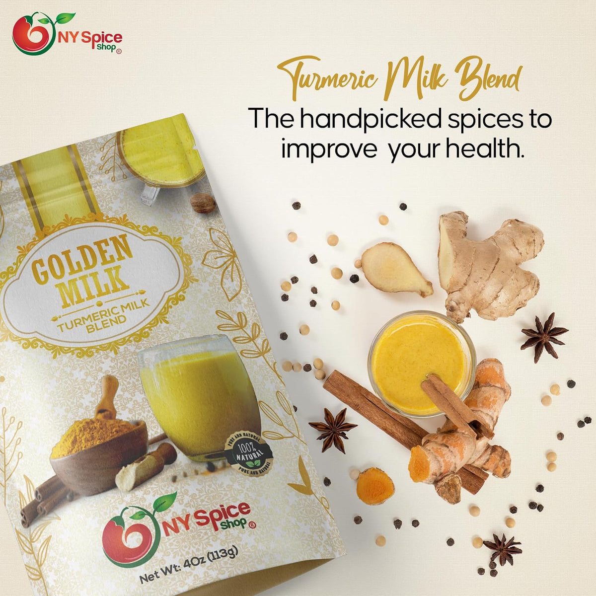 healthy golden milk beverage