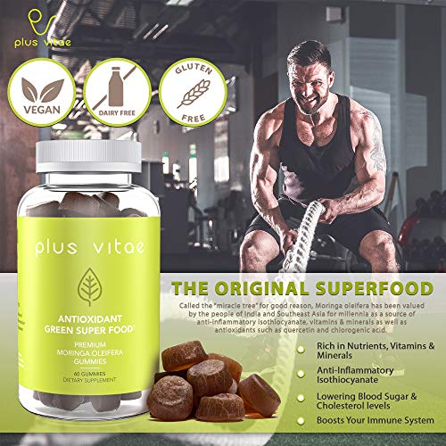Healthy green superfood gummy supplements