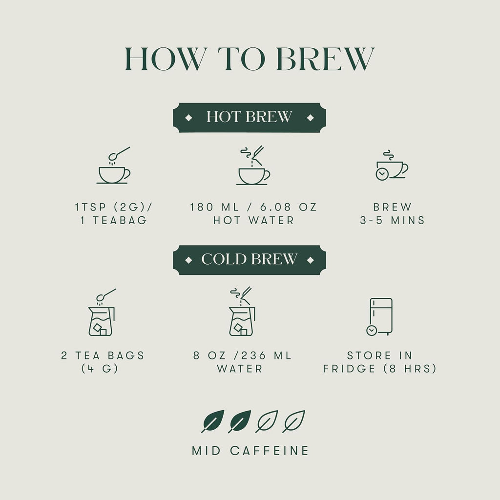 healthy green tea with citrus notes