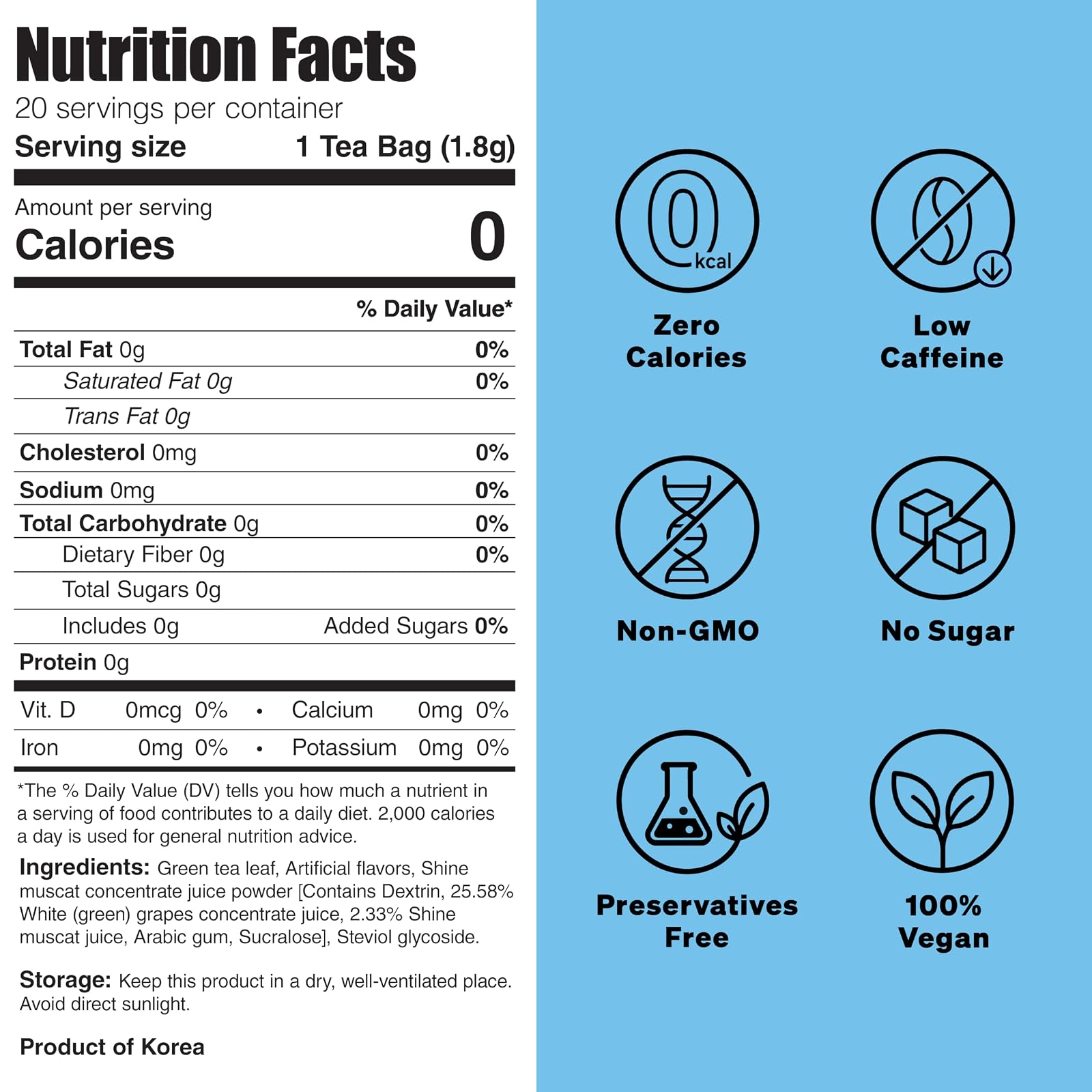 healthy green tea with fruity notes