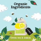 healthy green tea with lemon