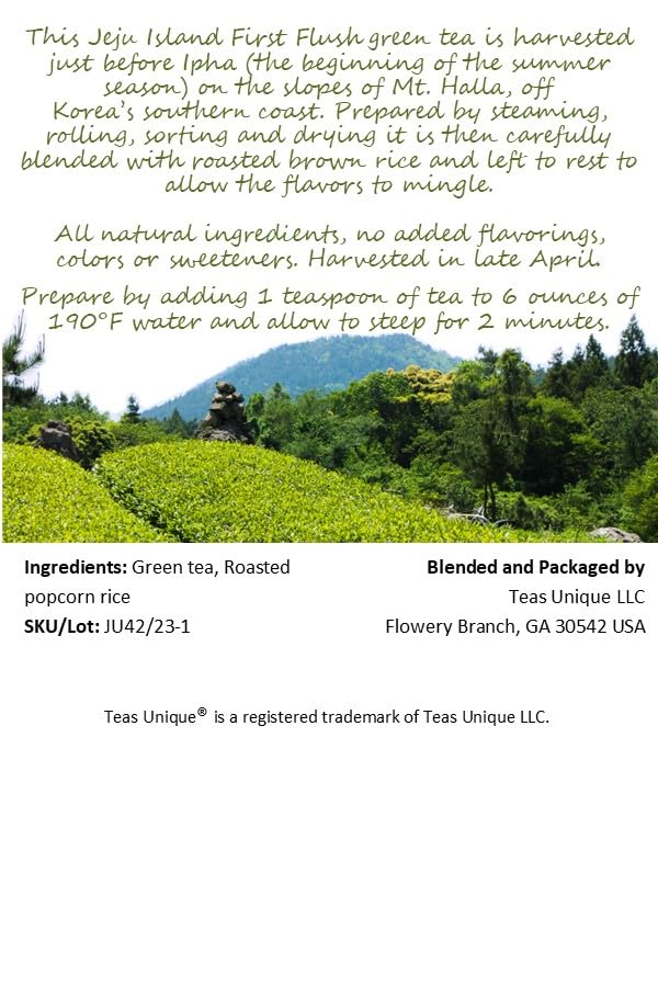 healthy green tea with nutty flavour