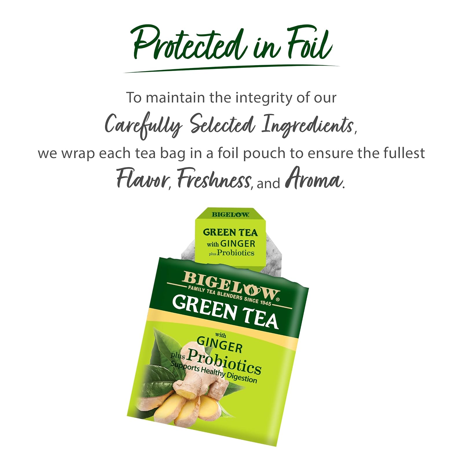 healthy green tea with probiotics
