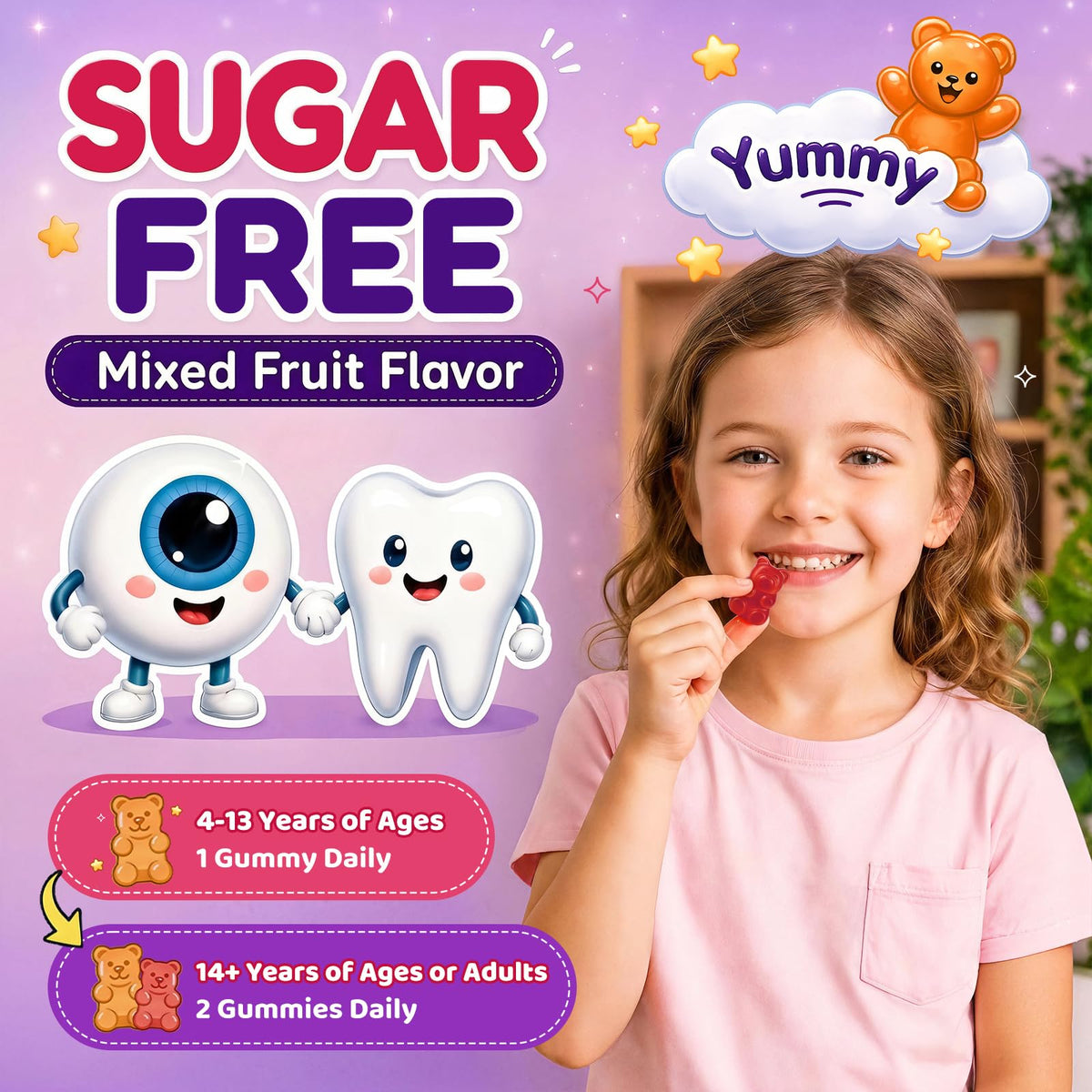 Healthy gummies for kids' wellness