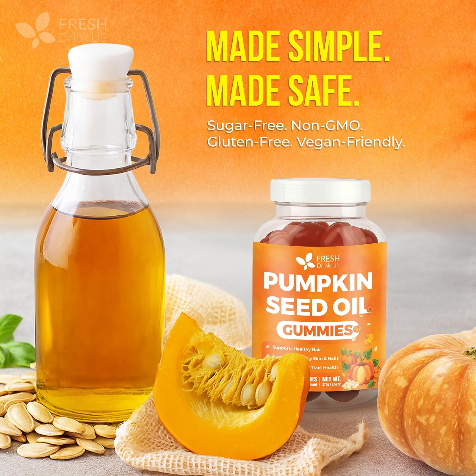 healthy gummies with pumpkin seed oil