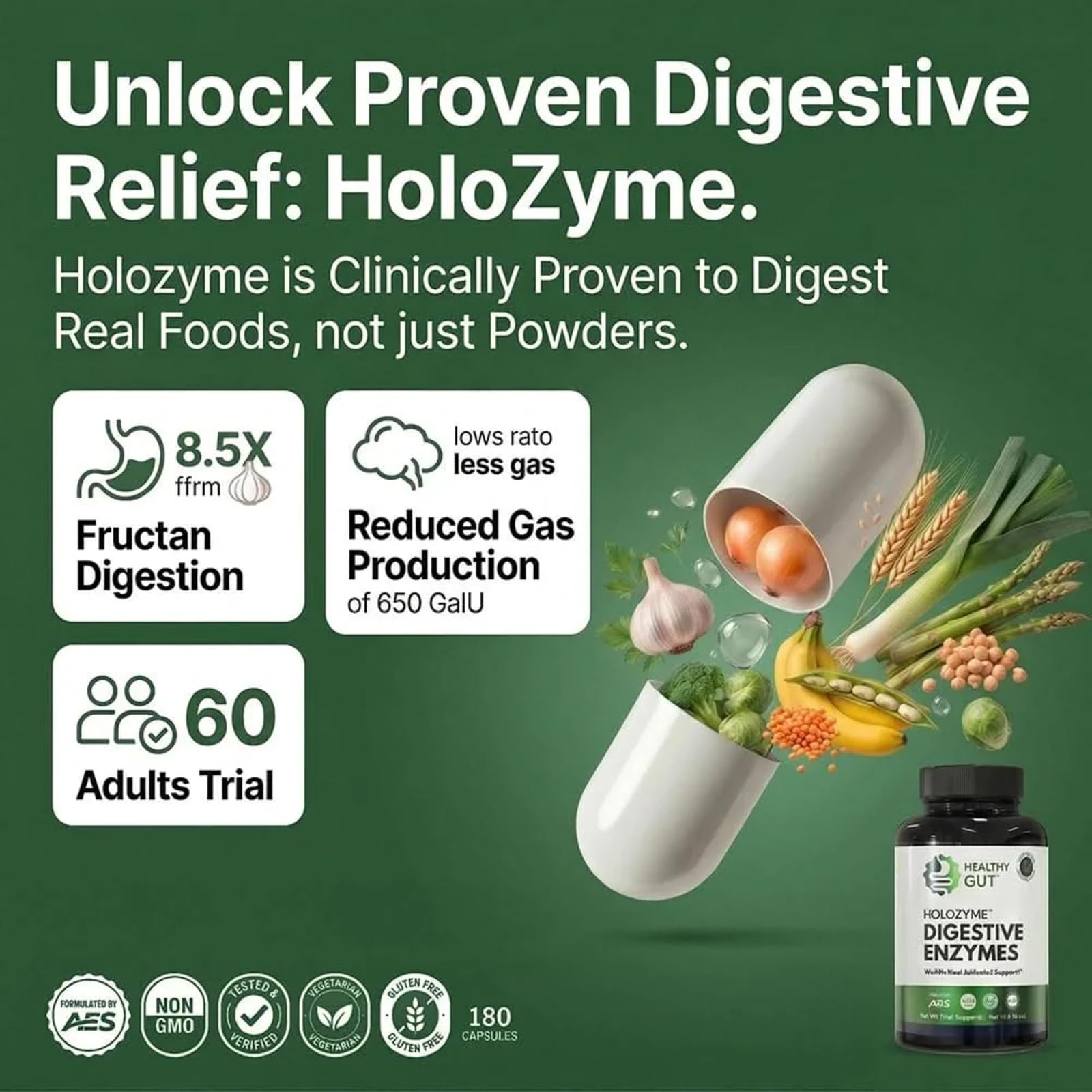 Healthy Gut digestive enzymes for bloating relief
