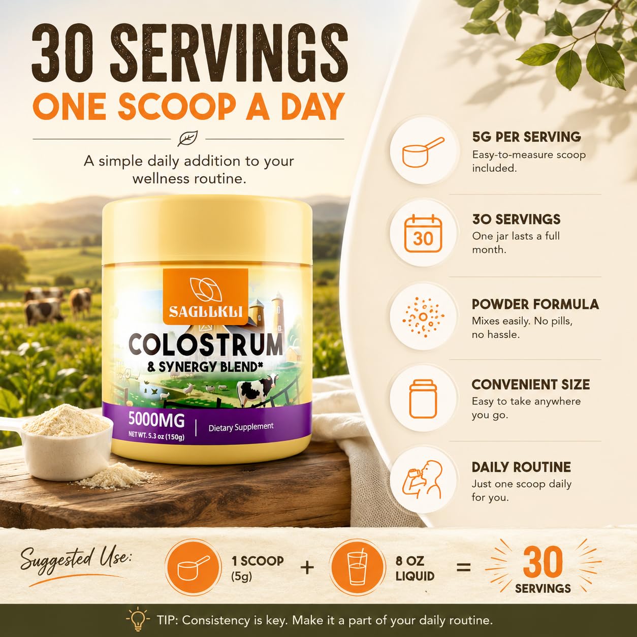 healthy gut support with colostrum