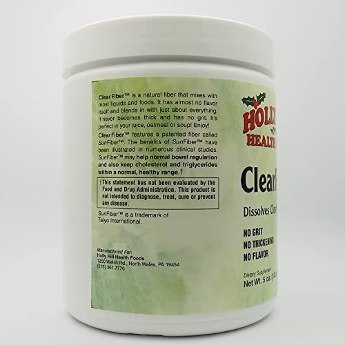 Healthy gut with clear fiber powder