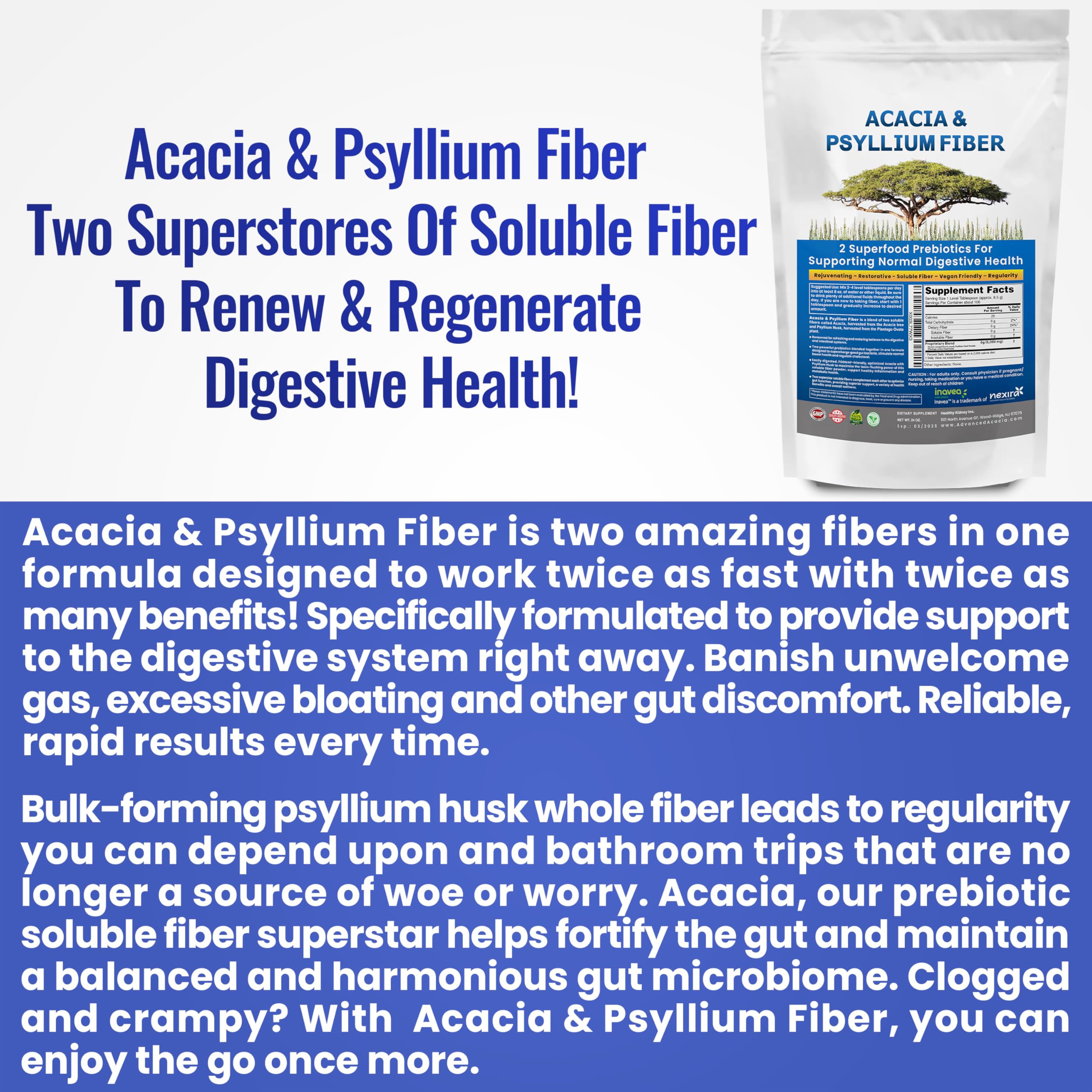 healthy gut with psyllium fiber