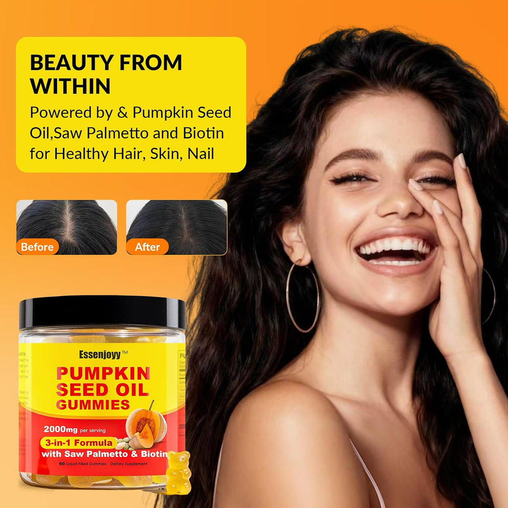 Healthy hair support pumpkin seed oil