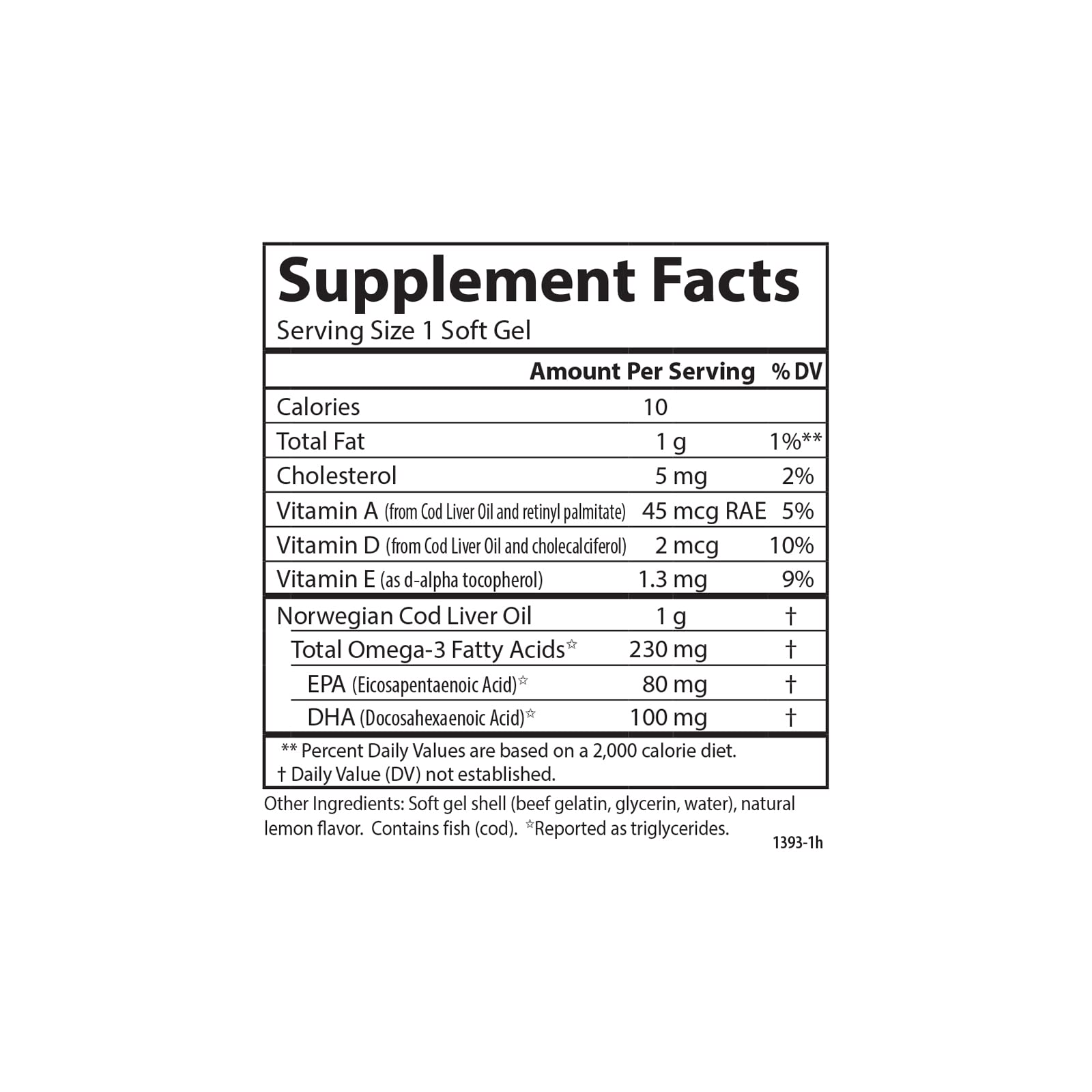 Healthy heart cod liver oil
