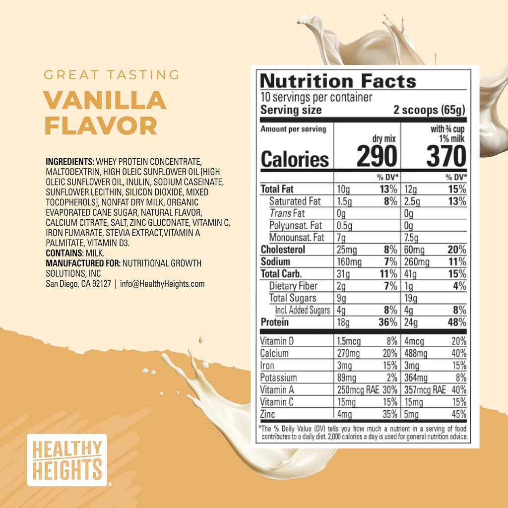 Healthy Heights protein drink for active kids