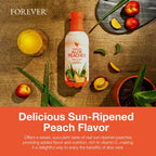 healthy hydration with aloe peaches