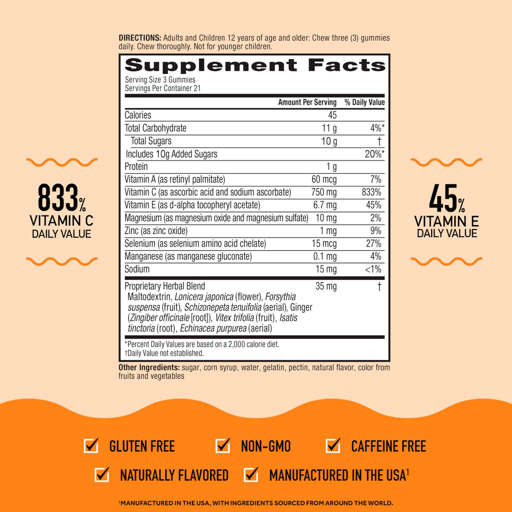 healthy immune system support gummies