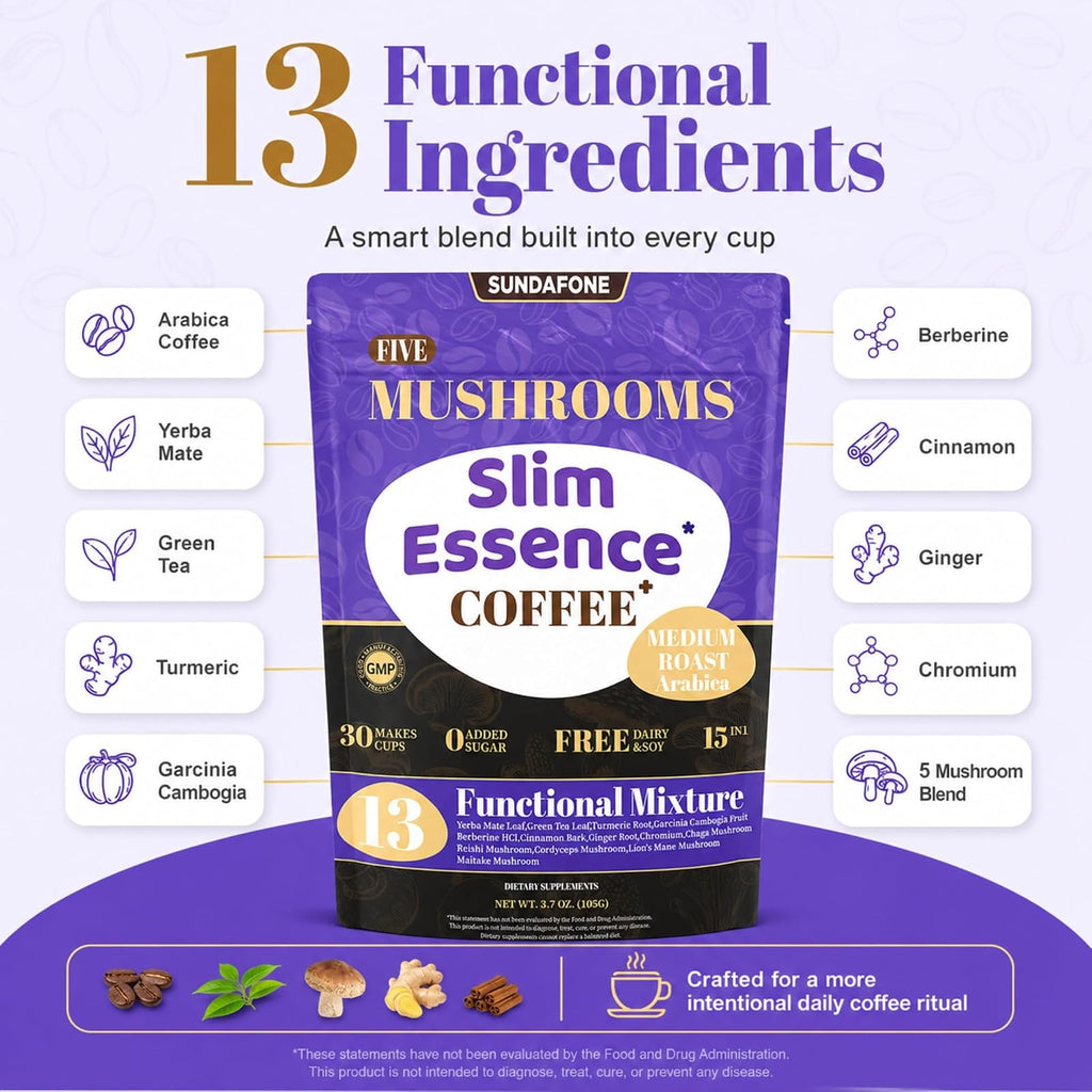 healthy instant mushroom coffee mix